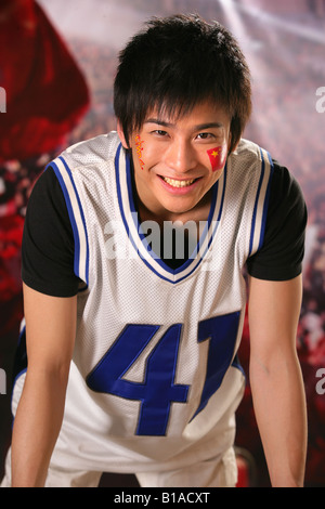 boy cheering in stadium Stock Photo - Alamy