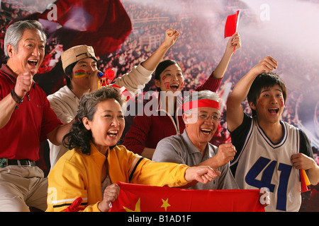 crowd cheering in stadium Stock Photo - Alamy
