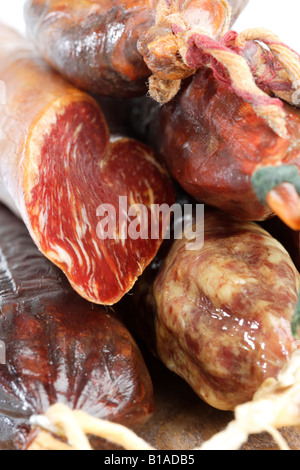 Selection of Iberian cold meat (vertical Stock Photo - Alamy