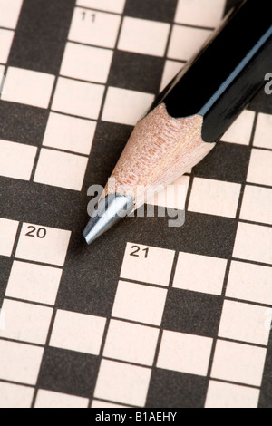 Pencil / crossword puzzle Stock Photo - Alamy