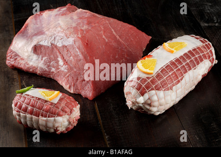 Topside and roti of veal Stock Photo - Alamy