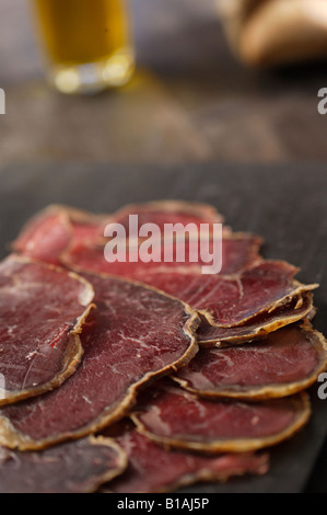 Cecina from Leon (air dried and smoked cured beef made from the hind ...