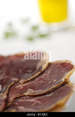 Cecina from Leon (air dried and smoked cured beef made from the hind ...