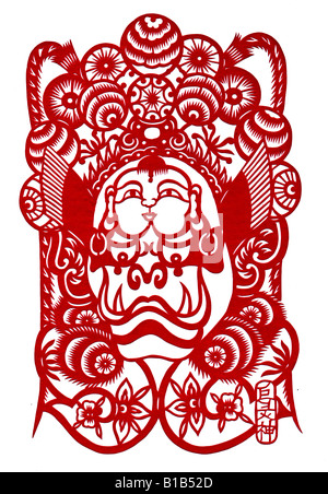 cut or torn paper,Beijing Opera Stock Photo - Alamy