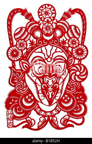 cut or torn paper,Beijing Opera Stock Photo - Alamy