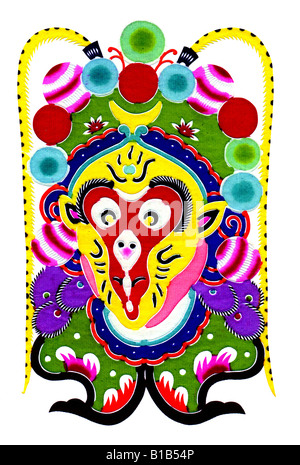 cut or torn paper,Beijing Opera Stock Photo - Alamy