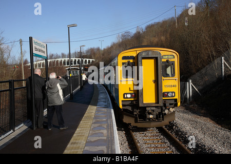 Train Ebbw Vale Parkway Train Station Stock Photo - Alamy