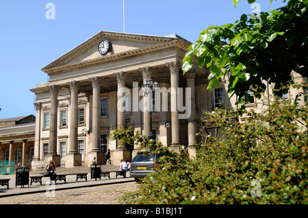 The classical colonnade and portico of the grand entrance of the ...