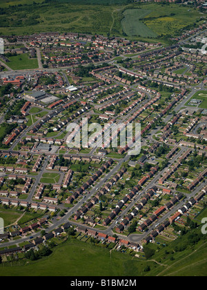An aerial view of local authority housing, Liverpool, north west ...