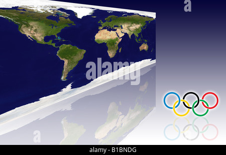 Olympic world map Stock Photo - Alamy