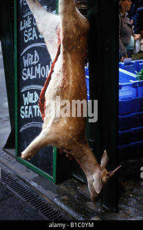 a deer hanging up at Borough Market, London Stock Photo - Alamy