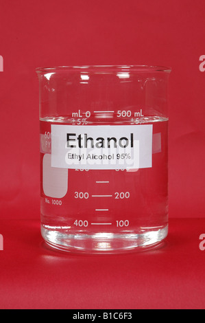 BEAKER OF 95% ETHANOL ALCOHOL, SPECIALLY DENATURED / STUDIO Stock Photo ...