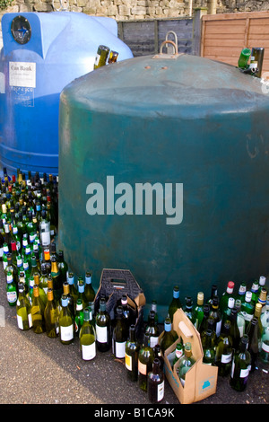 Glass Recycling Banks Staffordshire uk Stock Photo - Alamy