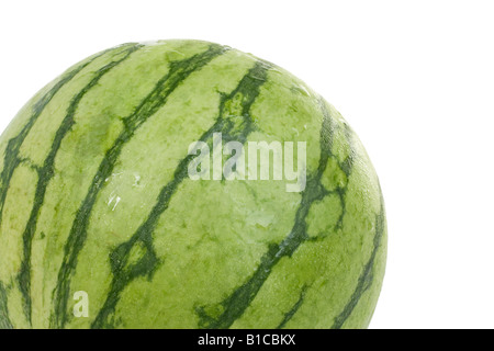 A fresh personal size watermelon with droplets of cool water Stock ...