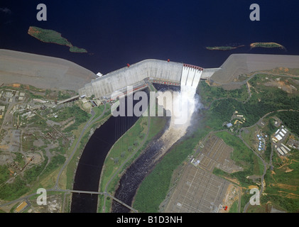 An overview of Guri Dam Venezuela on the Caroni River the Worlds 3rd ...