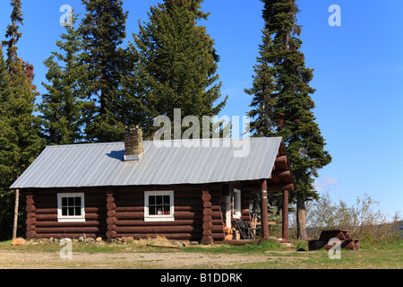 Old Forest Service cabin at McBride Lake near Morice Lake BC Stock ...