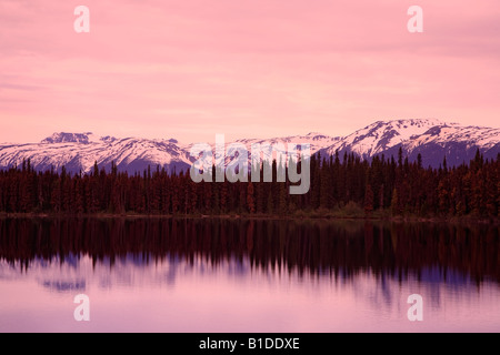 McBride Lake and Morice Range mountains near Morice Lake BC Stock Photo ...