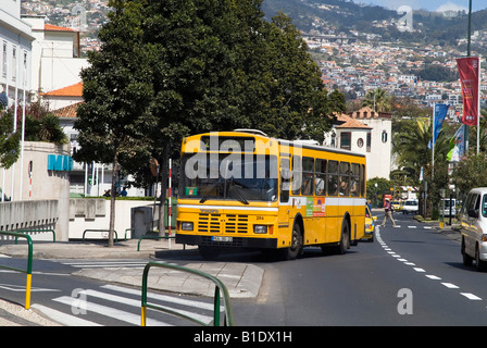 yellow buses, Funchal, Madeira, Portugal Stock Photo - Alamy