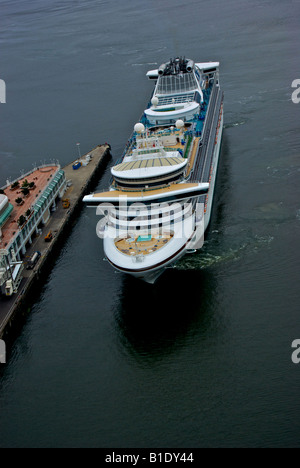 aerial view of cruise ship coming into port in Key West, Florida Stock ...