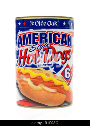 Tin of Hot Dog Sausages Stock Photo - Alamy