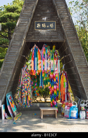 Orizuru Paper Crane Tower in Nagasaki Peace Park, Japan Stock Photo - Alamy