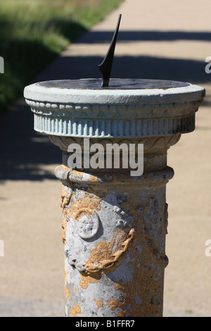 Ancient sun dial for telling the time using the sun. Made from stone ...