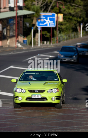 Car going over Speed bump / Sleeping policeman, France Stock Photo - Alamy