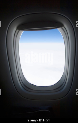 view from airplane window at 30,000 feet over USA America Stock Photo ...
