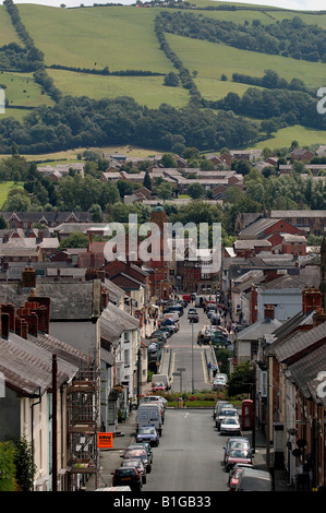Broad Street Newtown Powys Wales with selection local independent shops ...