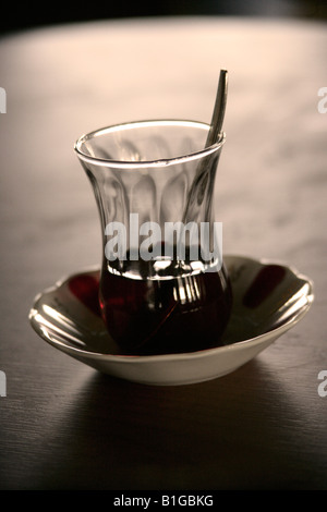 Turkish tea in a glass Stock Photo - Alamy