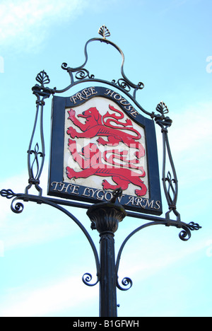 The 16th Century Lygon Arms sign, High Street, Chipping Campden ...