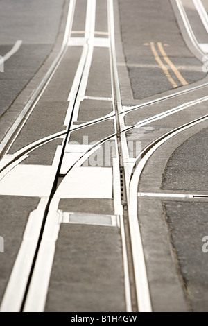 Cable Car Tracks Stock Photo - Alamy