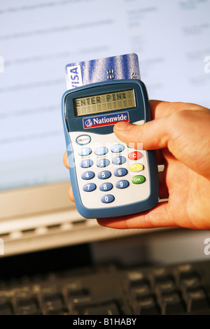 A Nationwide Building Society online banking card reader Stock Photo ...