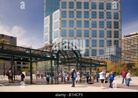 Gallivan Center urban park in downtown Salt Lake City Utah USA Stock ...