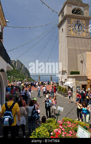 Island of Capri main town centre , Italy Stock Photo - Alamy