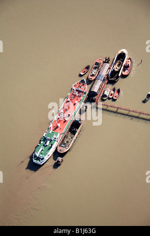 Aerial view south east of Erith Surbuban Housing River Thames Dartford ...