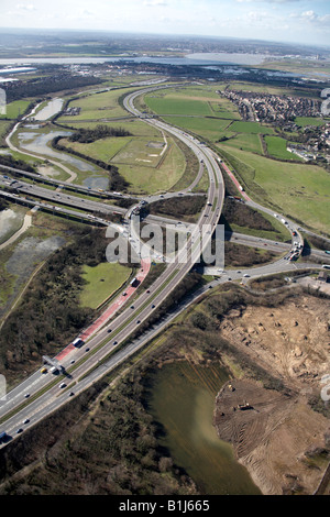 An aerial view of Junction 30 of the M25 Stock Photo - Alamy