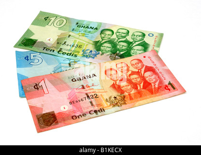 GHANA West Africa Money Ghanaian currency Cedi bank notes Stock Photo ...
