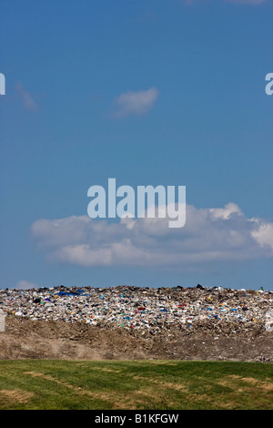 Municipal waste site dump heaps of solid landfill rubbish dumps heaps ...