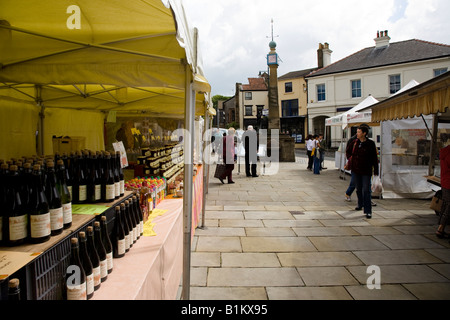 Stall at the French Market held at Guisborough Cleveland England Stock ...