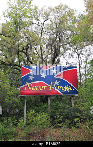Rebel flag billboard in the south Stock Photo - Alamy