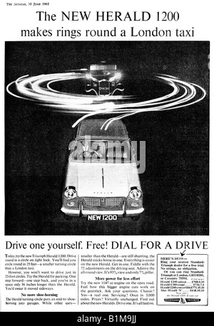 Triumph Herald 1200 vintage advert Stock Photo - Alamy