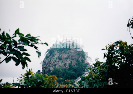 Mount Popa, an extinct volcano with a temple at its peak, bagan ...