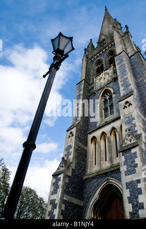 DORKING SURREY UK The parish church of St Martins with its spire one of ...