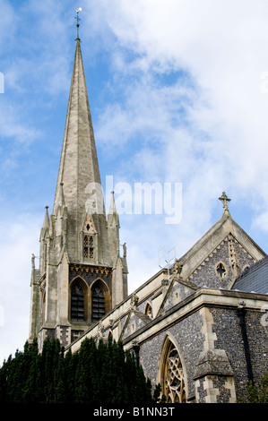 DORKING SURREY UK The parish church of St Martins with its spire one of ...