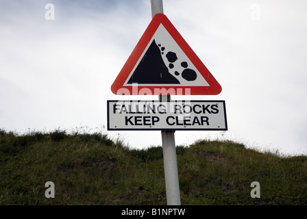 Danger sign, falling rocks, keep away, Road sign, road signs, UK road ...
