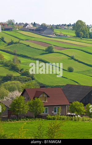 Farmland in rural Swietokrzyskie Mountains Poland Stock Photo - Alamy