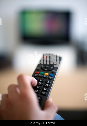 Hand held remote control on the Magic II System of inflight ...