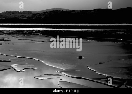 light & dark reflections on loch surface Stock Photo - Alamy