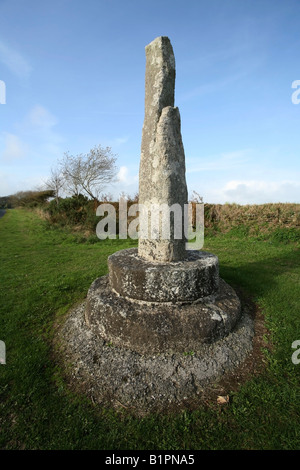 The Tristan Stone, near Fowey, Cornwall, England Stock Photo - Alamy